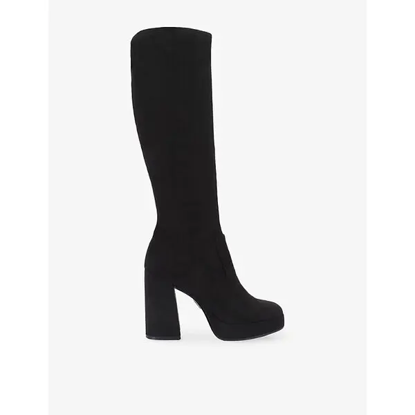 Steve Madden Twain Faux-suede Platform Knee-high Boots