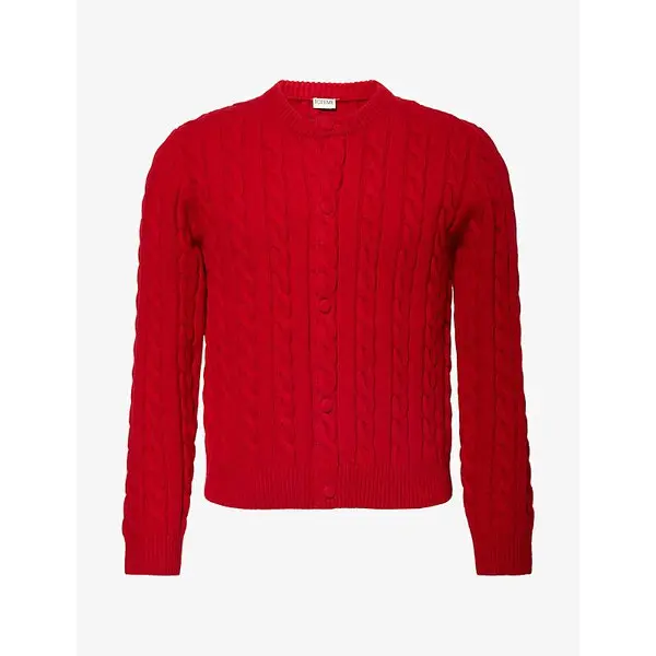 TOTEME Cable-knit Wool Cardigan