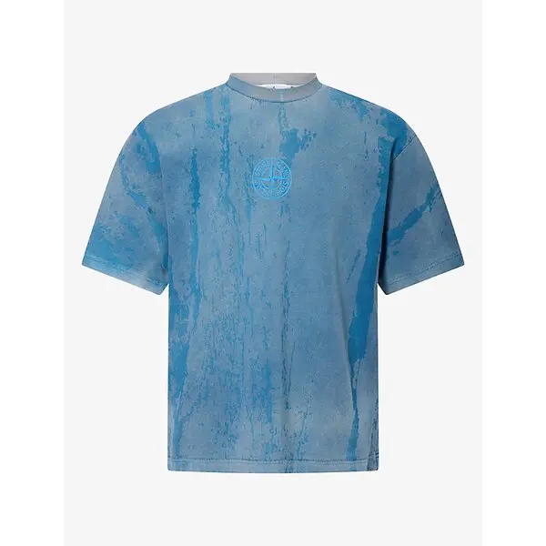 Stone Island Bark Print Cotton T-shirt