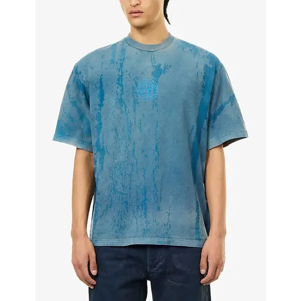 Stone Island Bark Print Cotton T-shirt
