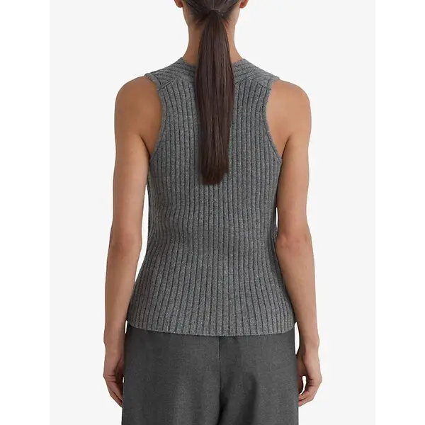 REISS Maggie Cowl-neck Wool-blend Vest