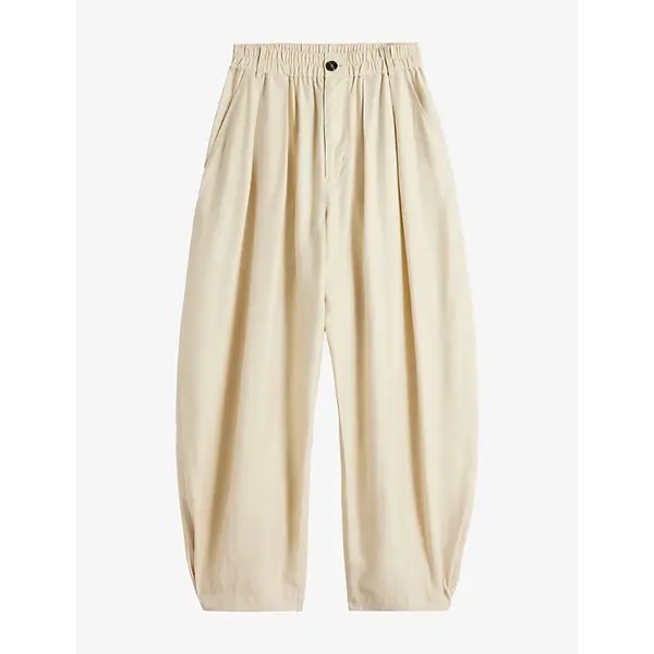 Soeur Vernon Wide-leg Silk-blend Trousers - Ecru