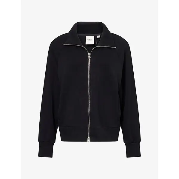 Varley Doublesoft® Tyde Zip-through Woven Jumper - Black