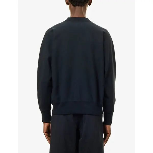 A.PRESSE Vintage Quarter-zip Cotton Jumper
