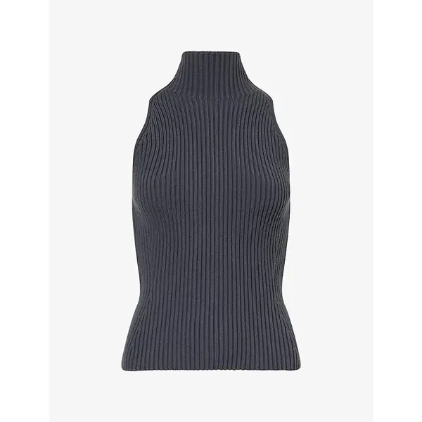 Alaïa Ribbed Halterneck Wool-blend Top