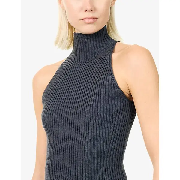 Alaïa Ribbed Halterneck Wool-blend Top