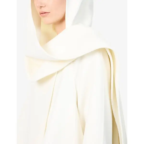 Alaïa Scarf-trim Wool Coat