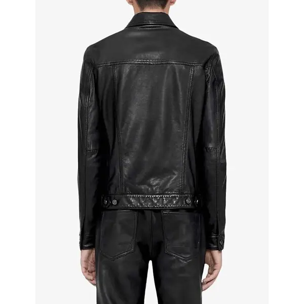 ALLSAINTS Chaiyo Leather Trucker Jacket Xxl