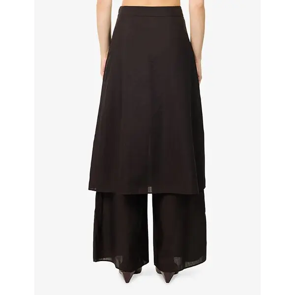 RUOHAN Skirt-overlay Wool Trousers
