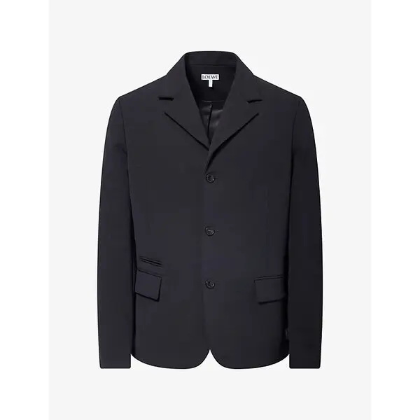 Loewe Notch-lapel Wool-blend Blazer - Black