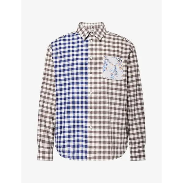 Loewe Check-pattern Cotton And Wool Flannel Shirt