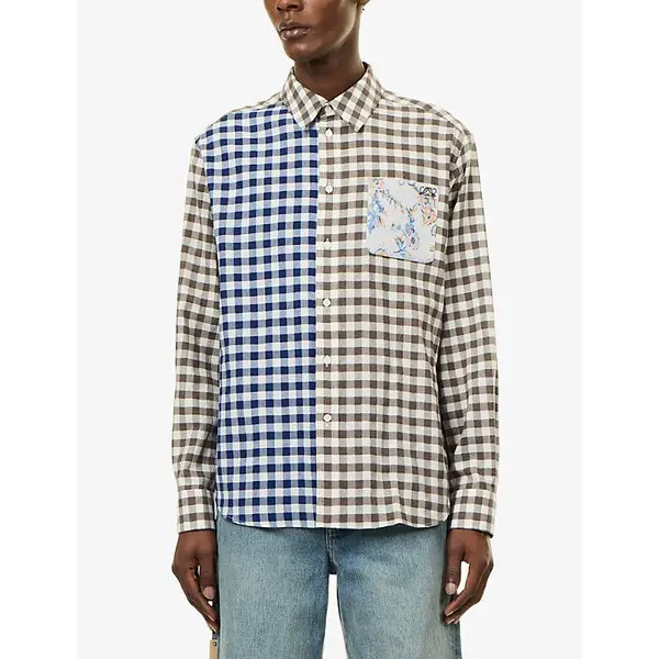 Loewe Check-pattern Cotton And Wool Flannel Shirt