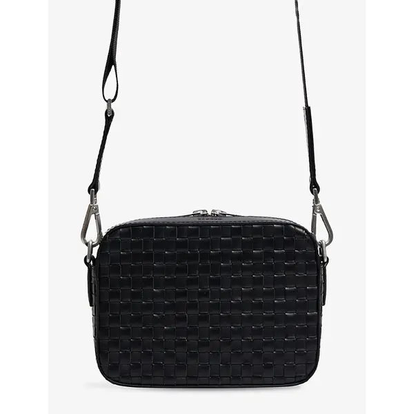 Sandro Small Woven Leather Cross-body Bag