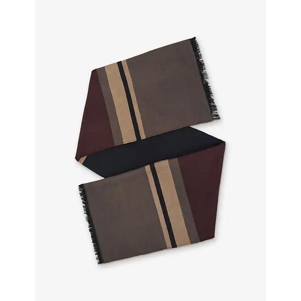 REISS Cynthia Striped Woven Scarf