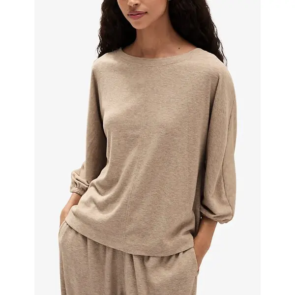 THE WHITE COMPANY Brushed Rib Lounge Jersey Pyjama Set - Midnight