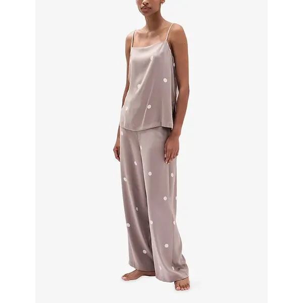 THE WHITE COMPANY Spot-print Two-piece Silk Pyjamas