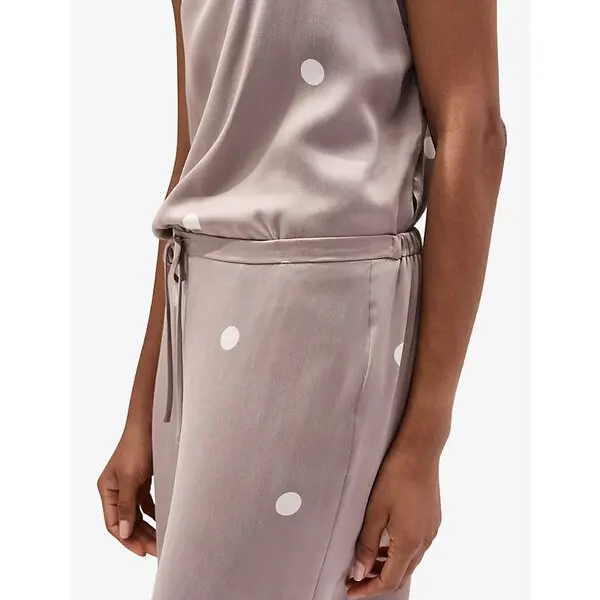 THE WHITE COMPANY Spot-print Two-piece Silk Pyjamas