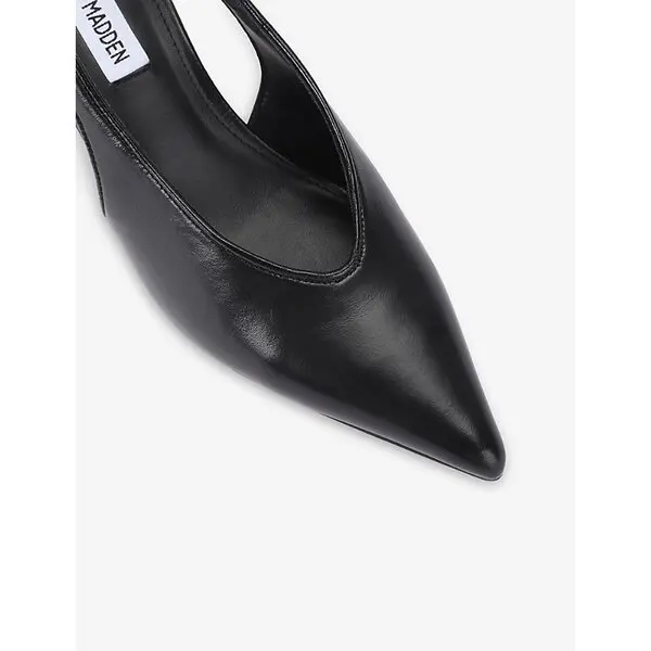 Steve Madden Alari Leather Slingbacks - Black