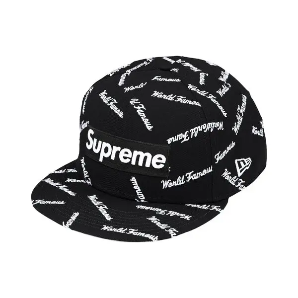 Supreme World Famous Box Logo New Era - Black