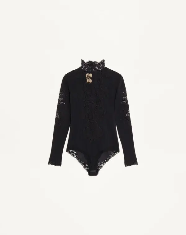 Valentino Garavani Jersey Bodysuit With Lace