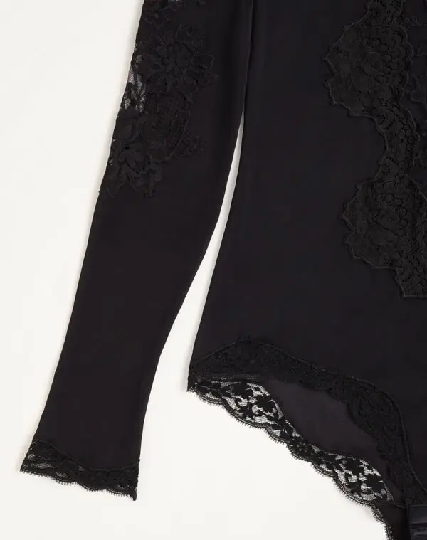 Valentino Garavani Jersey Bodysuit With Lace