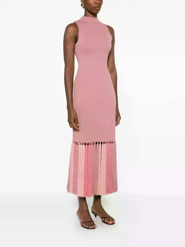 Aje Sofina Tassel-trimmed Midi Dress
