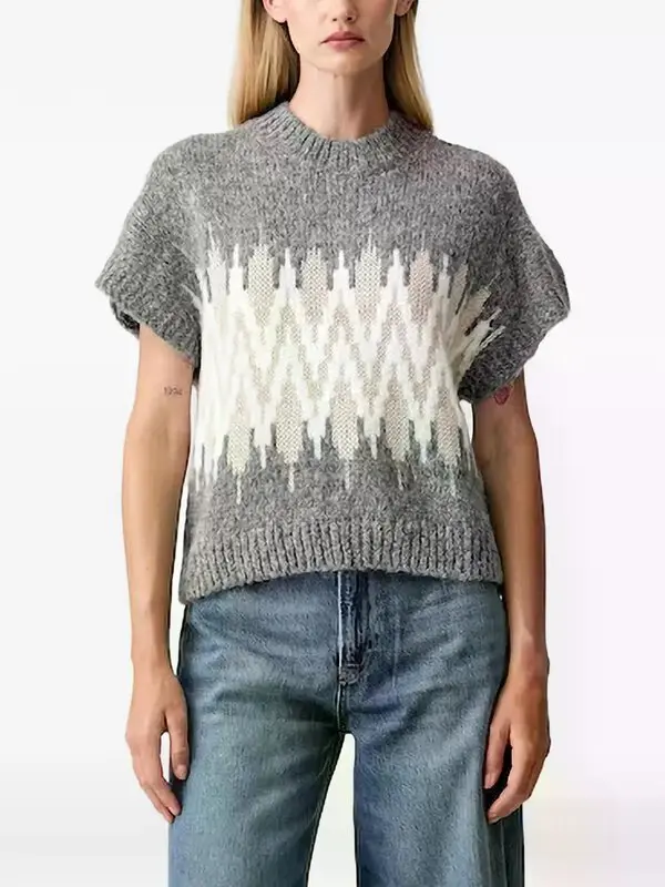 JOOP! Geometric-pattern Short-sleeve Sweater