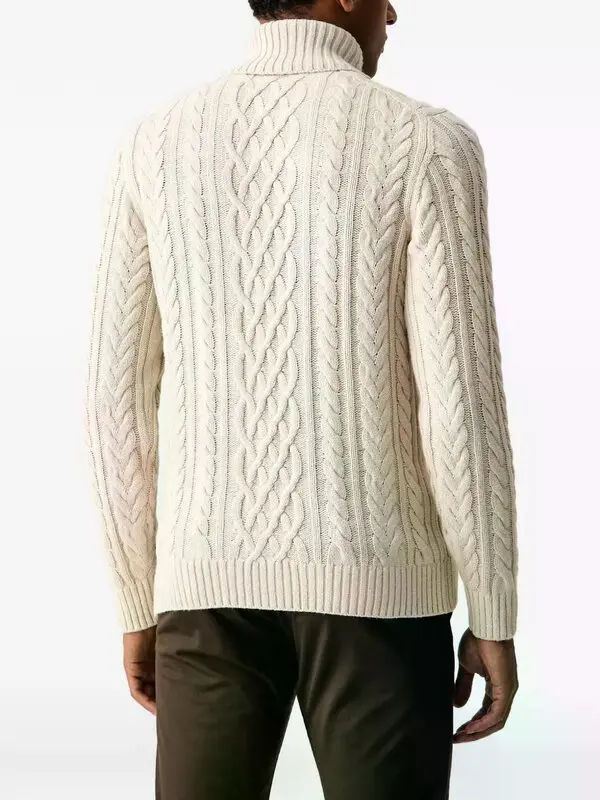 JOOP! Cable-knit Roll-neck Sweater - Neutrals
