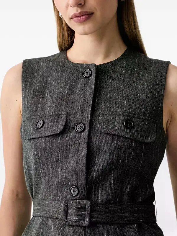 JOOP! Belted Pinstripe Waistcoat