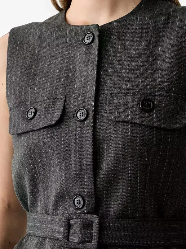JOOP! Belted Pinstripe Waistcoat