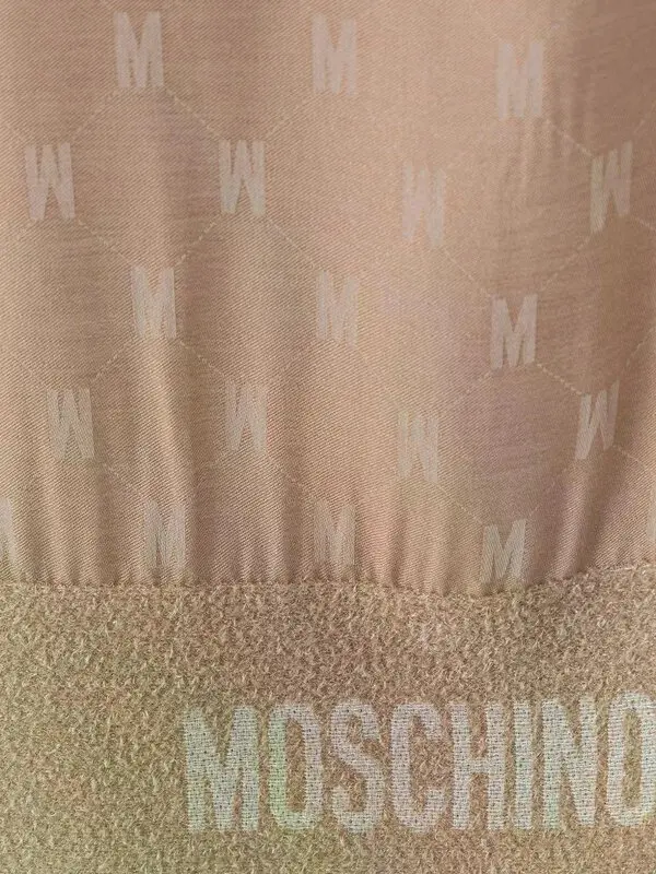 Moschino Logo-monogram Frayed-edge Scarf