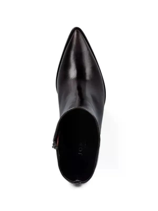 JONAK PARIS Pointed-toe Block-heel Ankle Boots - Brown