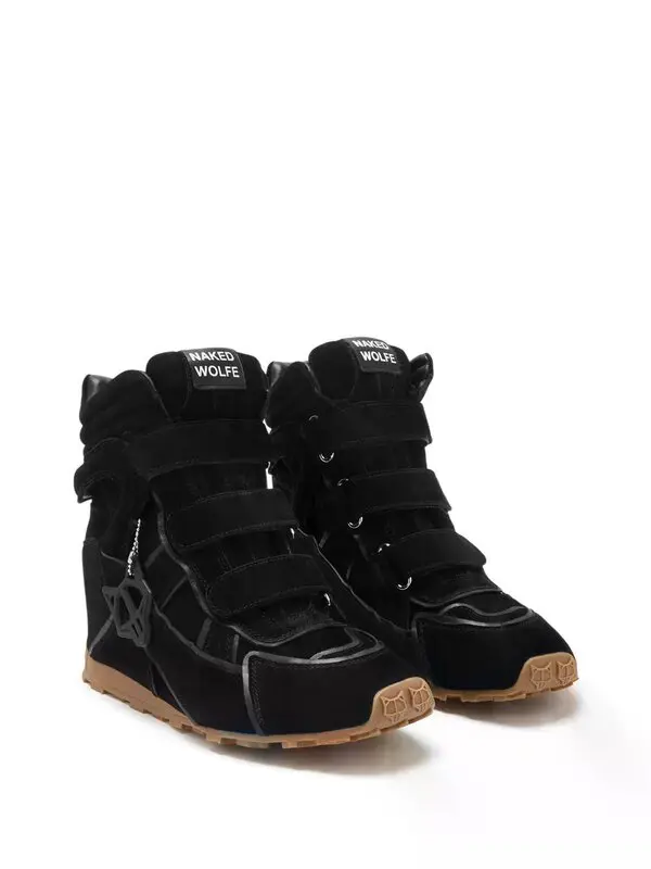 NAKED WOLFE Element Touch-strap Wedge Sneakers