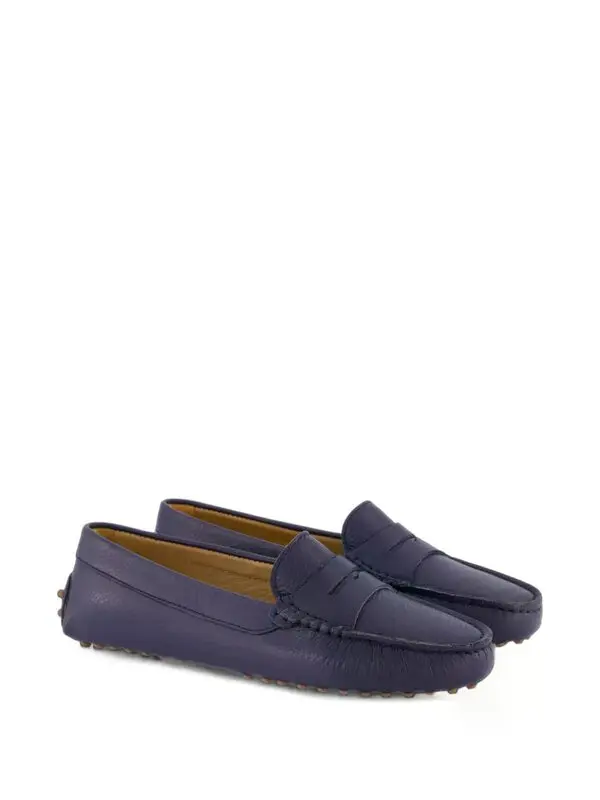 ATELIER VERDI Grained Leather Loafers