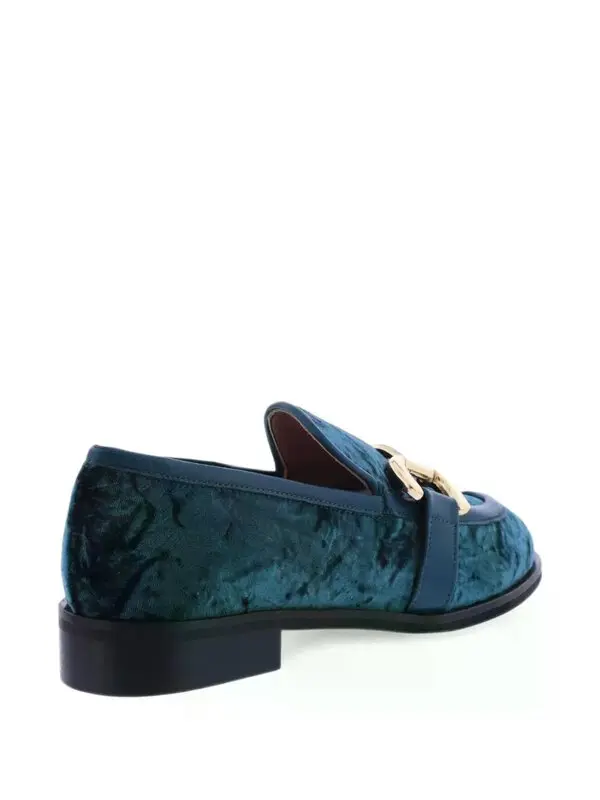 PARIS PUNK Velvet Horsebit Loafers