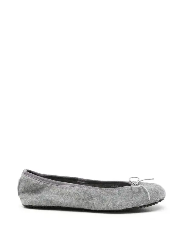 Gimaguas Bow-detail Felt Ballet Flats