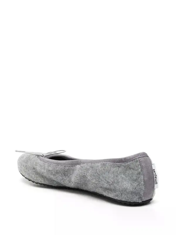 Gimaguas Bow-detail Felt Ballet Flats