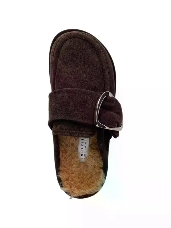 Inuikii Buckle-fastening Suede Flat Mules