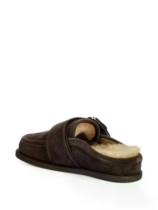 Inuikii Buckle-fastening Suede Flat Mules