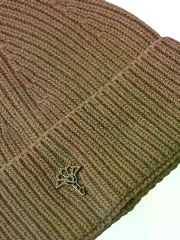 JOOP! Ribbed-knit Beanie Hat And Scarf - Brown