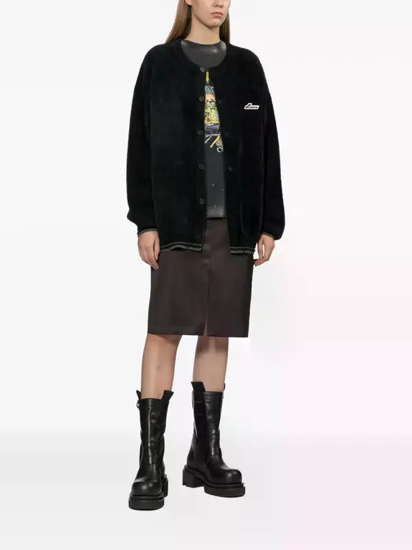 We11Done Logo-patch Cardigan