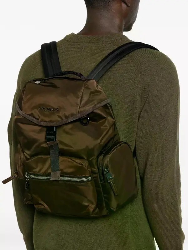 Premiata Logo-plaque Buckle-fastening Backpack