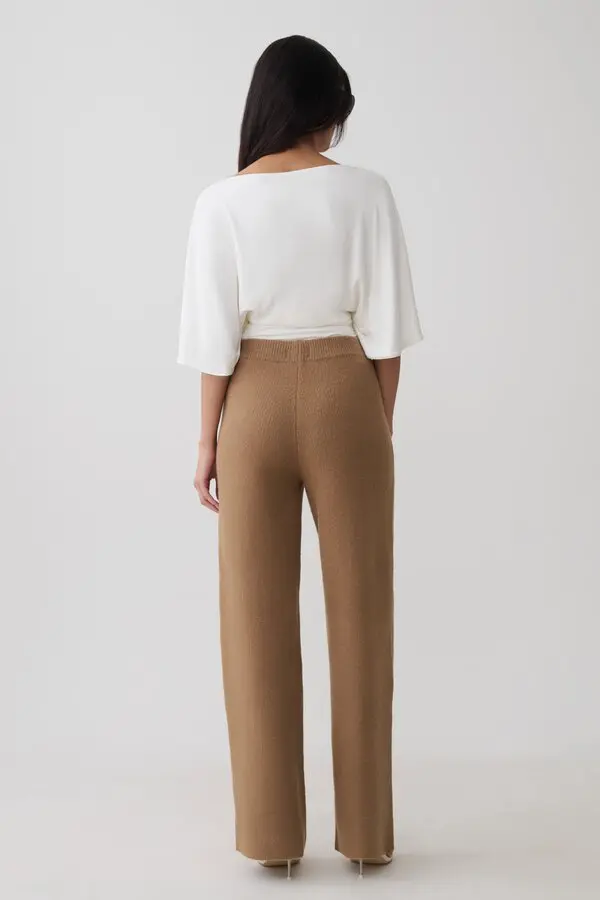 Meshki Brittany Pleat Front Knit Pants