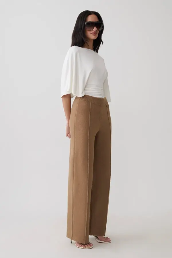 Meshki Brittany Pleat Front Knit Pants