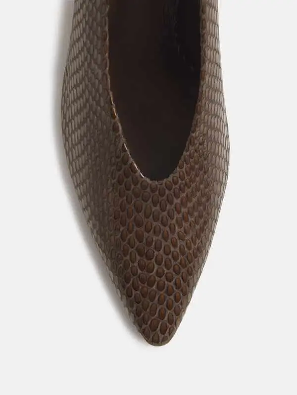 REFORMATION Calista High Pump - Brown