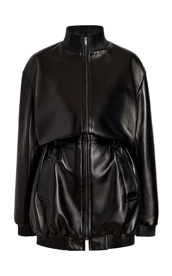 Khaite Rodman High-neck Leather Coat