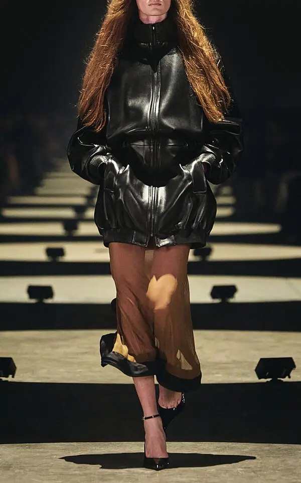 Khaite Rodman High-neck Leather Coat
