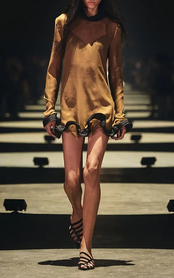 Khaite Lamina Silk Top - Bronze