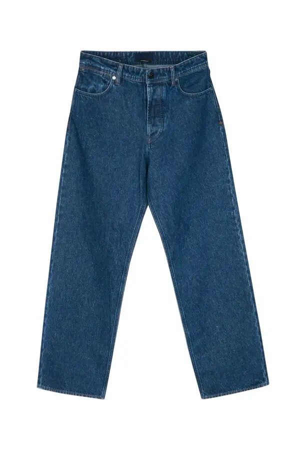 Stone Island Stone-washed Cotton Trousers - Blue