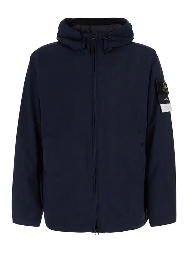 Stone Island Tech Tech Fabric Hooded Logo Sleeve Jacket
